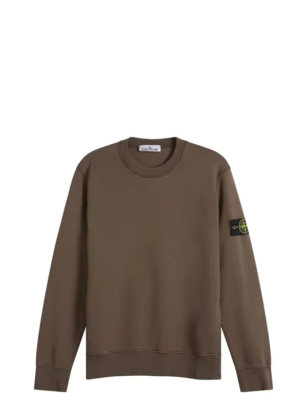 Stone Island Organic Cotton Fleece Sweatshirt - Shadow Brown