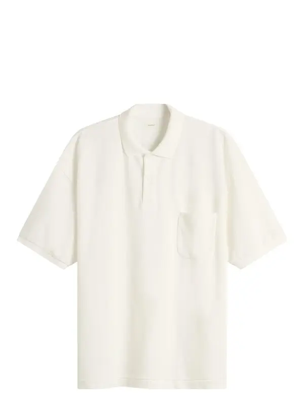 Nanamica Snap Polo Shirt - Off White