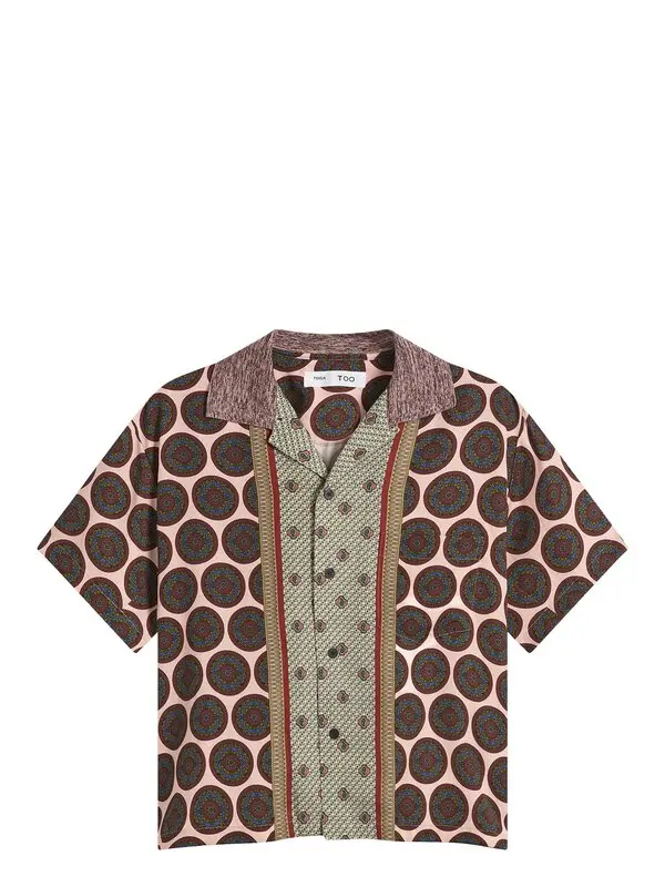 Toga Inner Print Short Sleeve Shirt - Light Pink