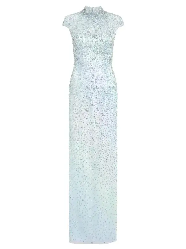 Jenny Packham Treasure Beaded Maxi Dress - Blue