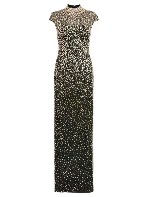 Jenny Packham Treasure Beaded Maxi Dress - Black