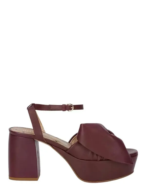 Red Valentino Bow Platform Sandals - Red