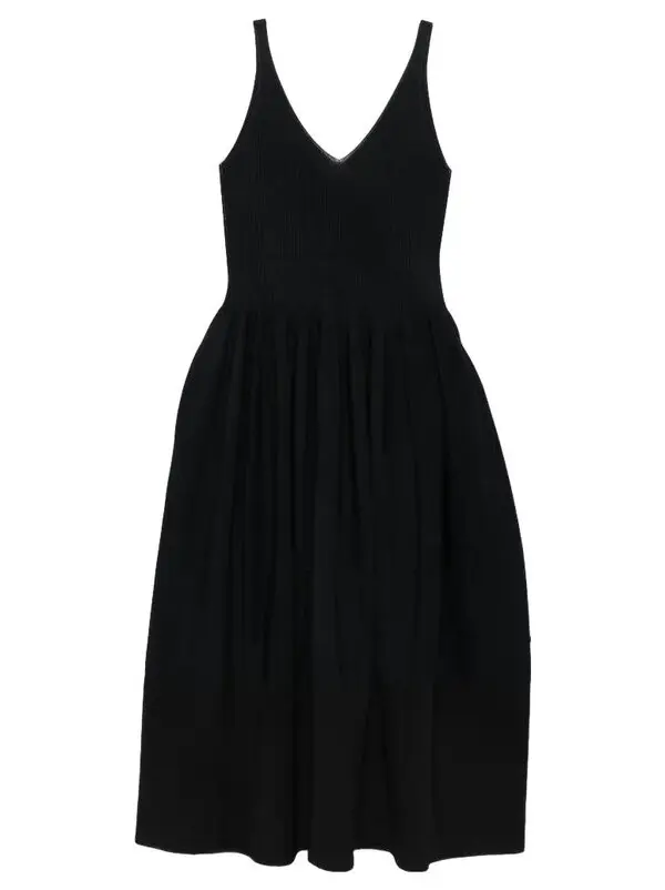 CFCL Rivulet V-neck Midi Dress - Black