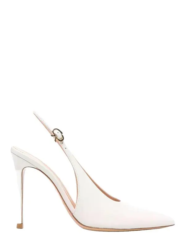 GIANVITO ROSSI Pointed-toe Slingback Pumps - White