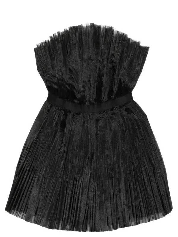 Maje Pleated Mini Dress - Black