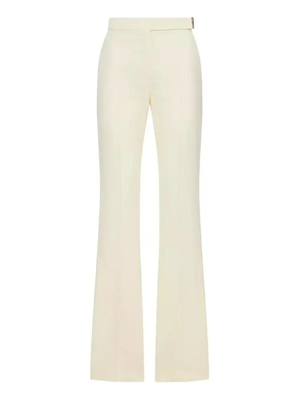 Sportmax Belted Flared Trousers - Neutrals