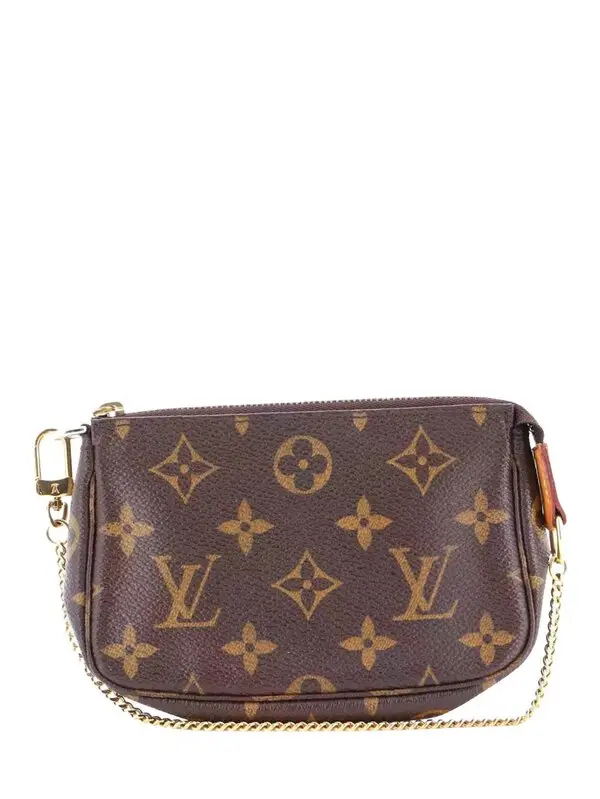 LOUIS VUITTON Pochette Accessoires Monogram Canvas Mini Clutch - Brown