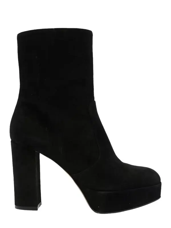 GIANVITO ROSSI Platform Leather Boots - Black