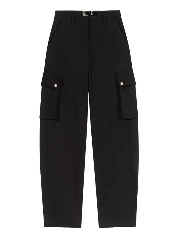 Maje Buckled Cargo Pants - Black