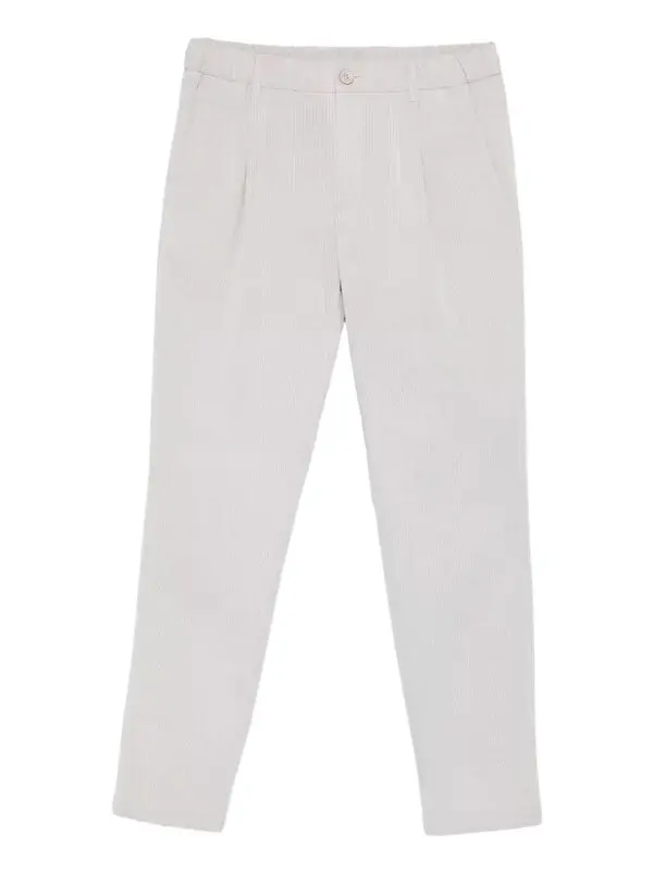 Herno Pleated Straight Trousers - Grey