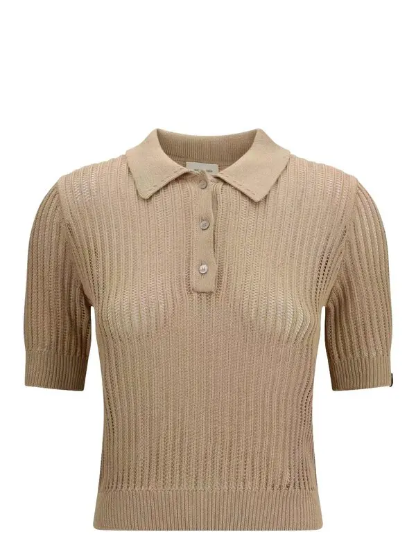Jacob Cohen Ribbed Button Polo Shirt - Neutrals
