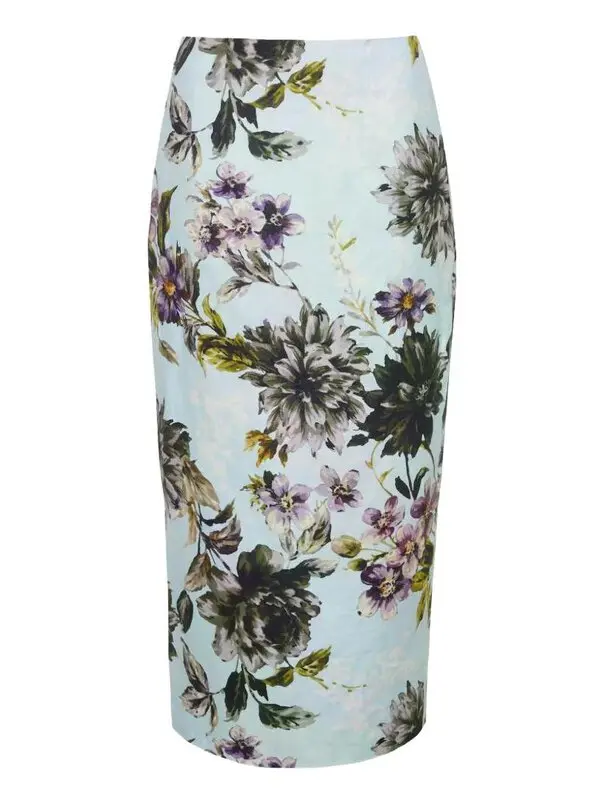 Cara Cara Sienna Floral-pattern Maxi Skirt - Blue