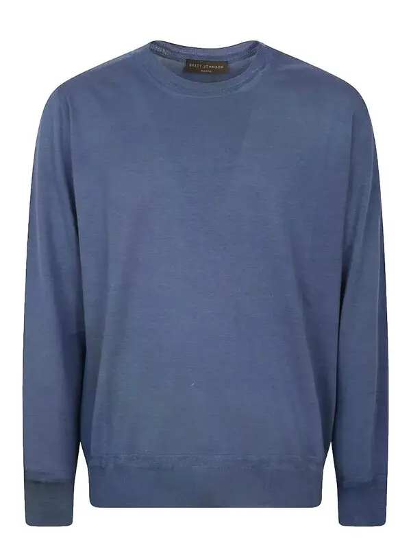 BRETT JOHNSON Crew-neck Sweater - Blue