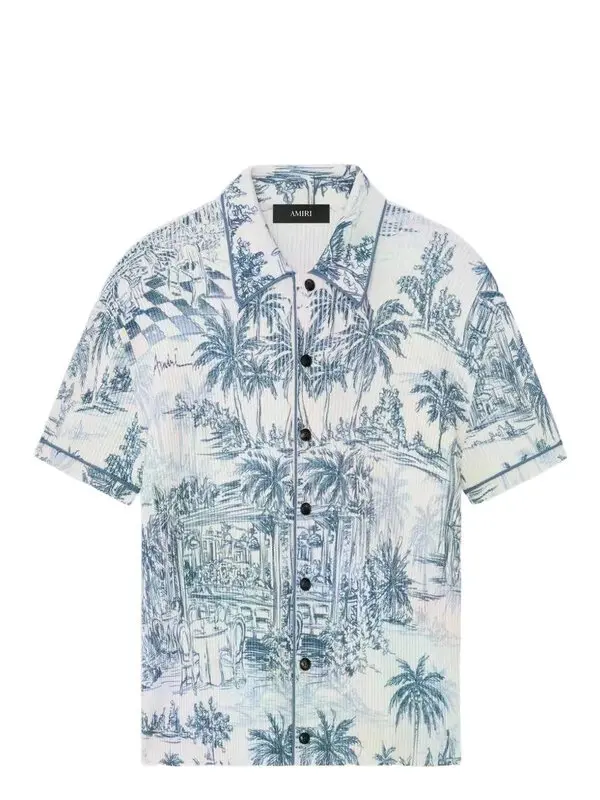 Amiri Palm-print Shirt - White