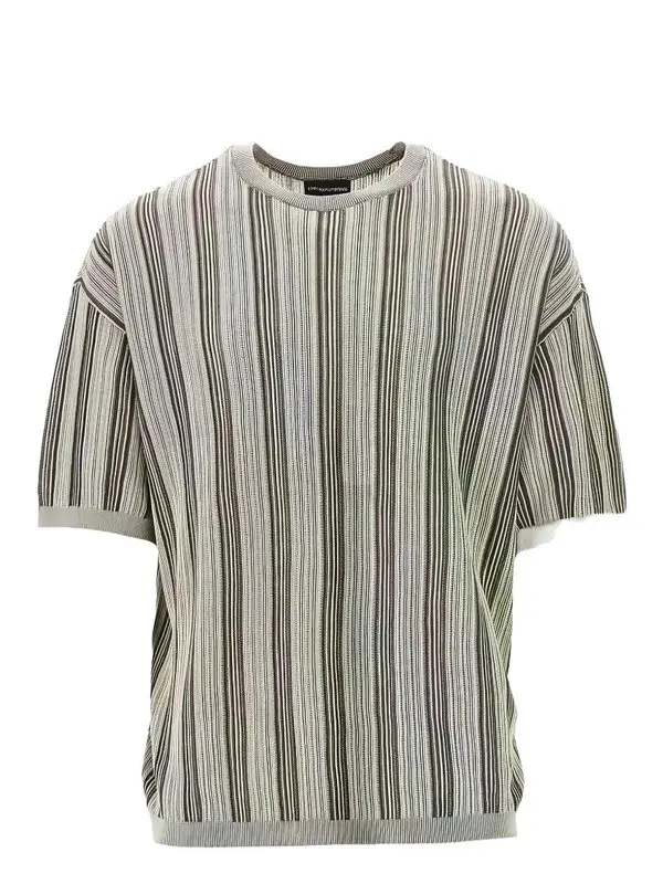 Emporio Armani Striped T-shirt - Grey