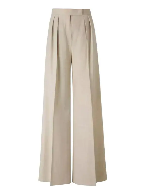 Max Mara Zulia Pleated Palazzo Pants - Neutrals