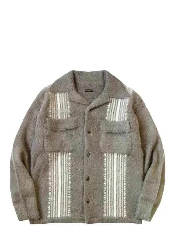 Kapital 7g Mohair Knit Board Shirt - Neutrals
