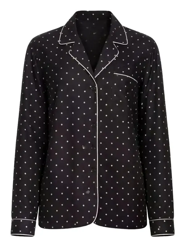 Elie Saab Polka Dot Shirt - Black