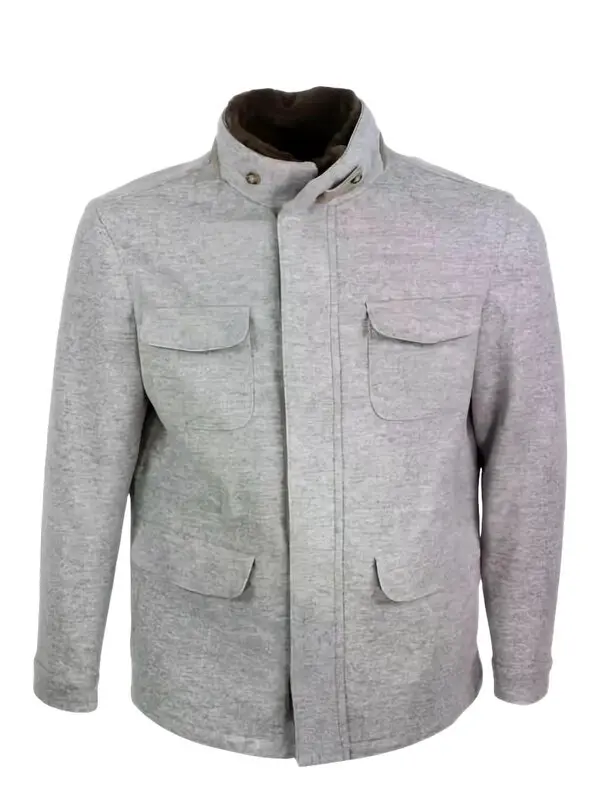 BARBA NAPOLI Pocket Jacket - Grey