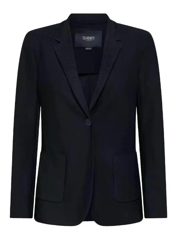 Seventy Single-breasted Patch-pocket Blazer - Blue