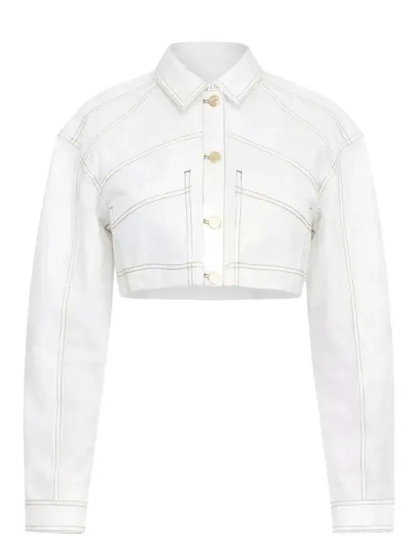 Acler Amesbury Contrast-stitching Jacket - White