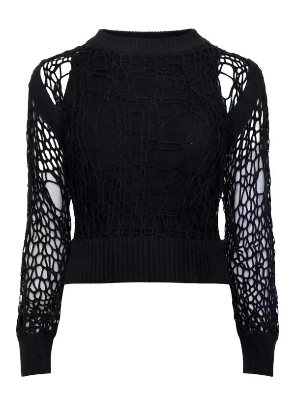 MAISON MARGIELA Ribbed-hem Sweater - Black