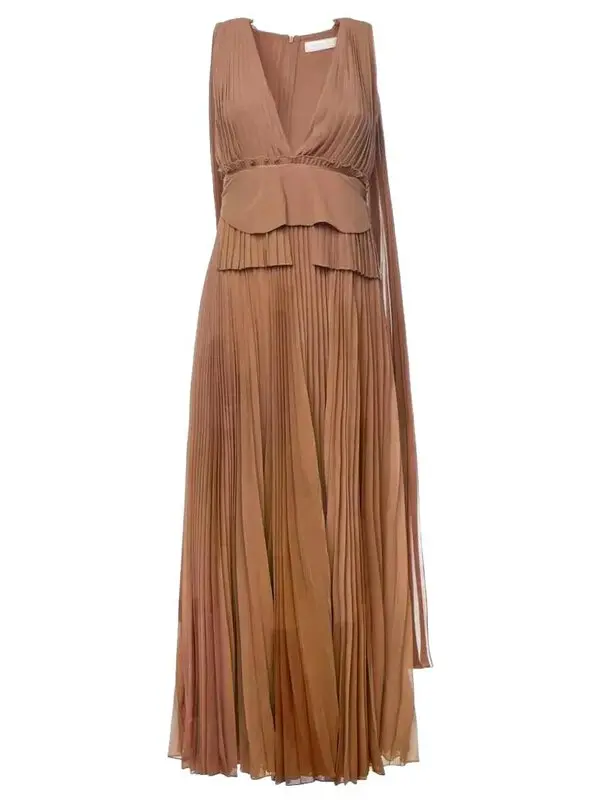 Zimmermann Memento V-neck Maxi Dress - Neutrals