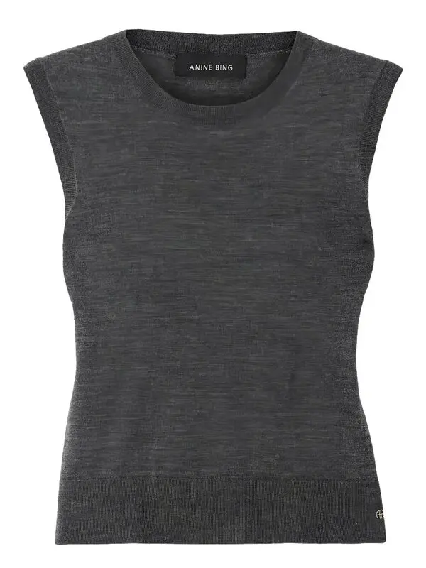 ANINE BING Sleeveless Top - Grey