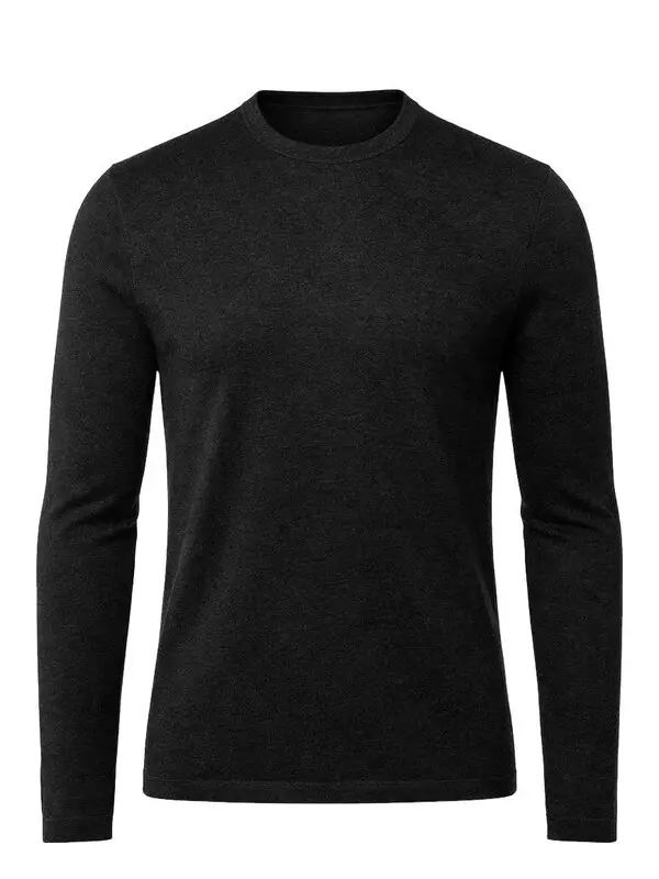 PATRICK ASSARAF Long-sleeve Round-neck Sweater - Black