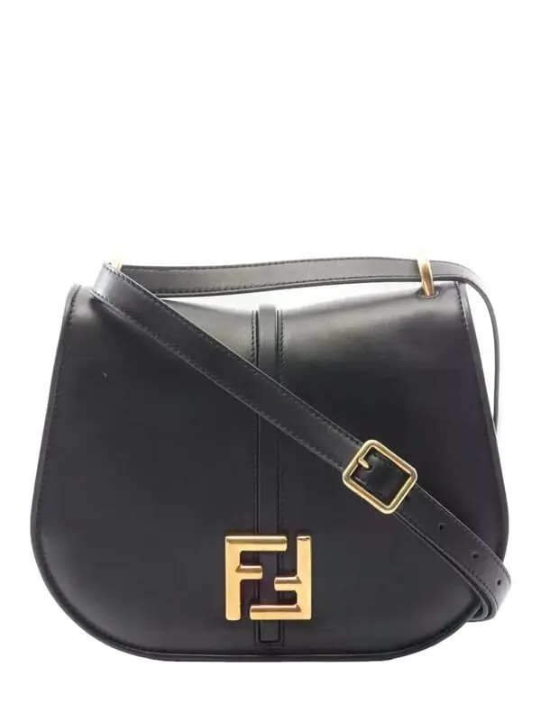 Fendi 2000-2010 Medium Leather Crossbody Bag - Black
