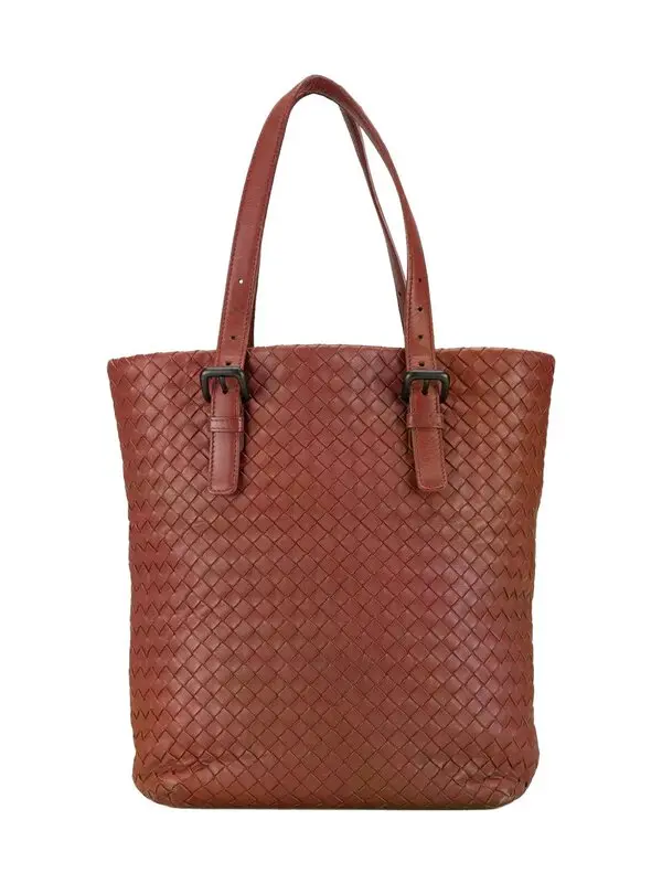 Bottega Veneta 2012-2023 Intrecciato Tote Bag - Red