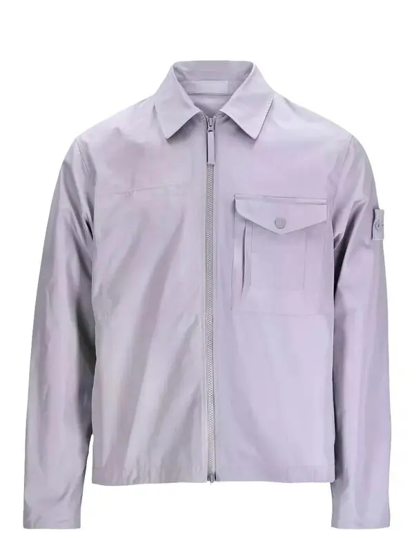 Stone Island Logo-patch Overshirt - Purple