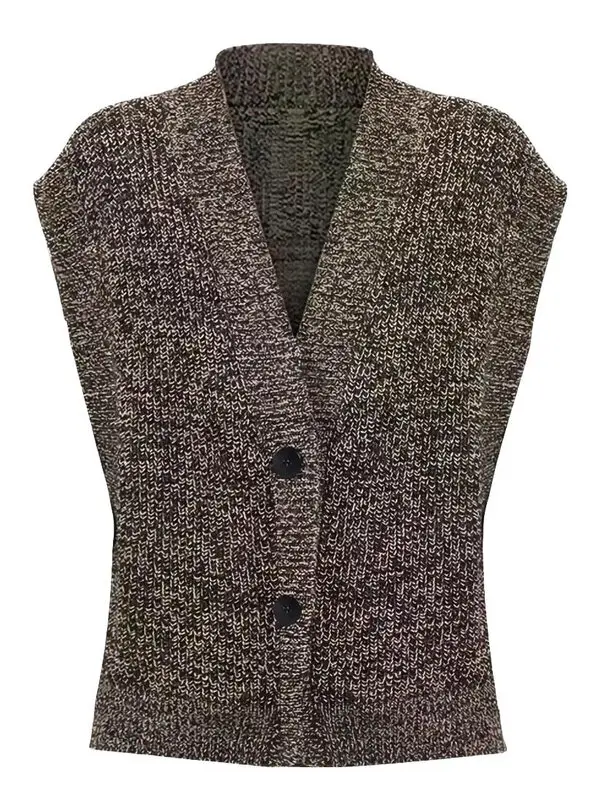 LUMIRA Sleeveless Cardigan - Grey