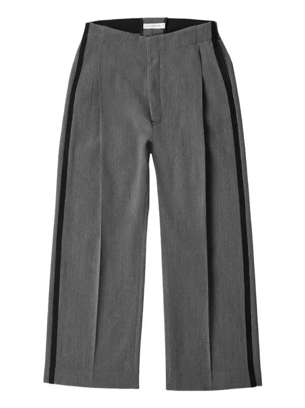 APPLIED ART FORMS Stripe Pleated Trousers - Grey
