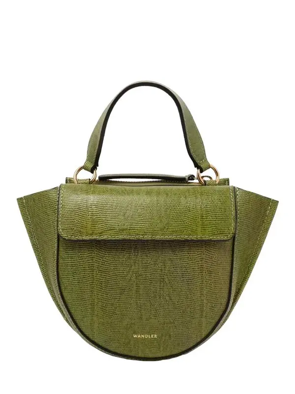 WANDLER Hortensia Lizard-effect Tote Bag - Green