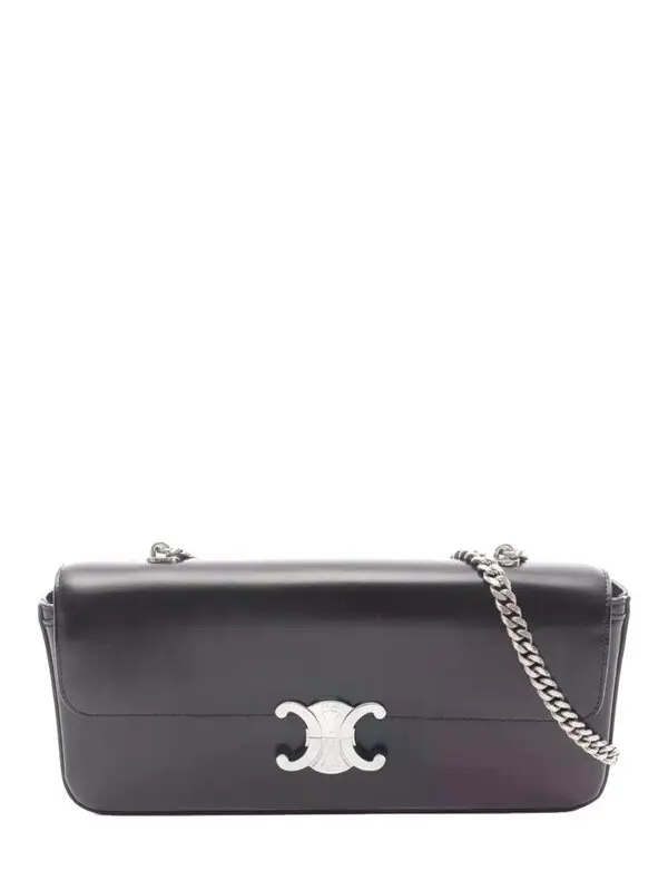 Celine 2021-2026 Shiny Calfskin Claude Shoulder Bag - Black