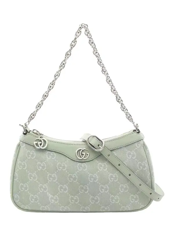 Gucci Small Gg Canvas Ophidia Shoulder Bag - Green