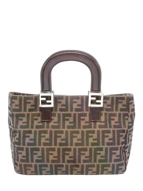 Fendi 2000-2010 Zucca Canvas Handbag - Brown