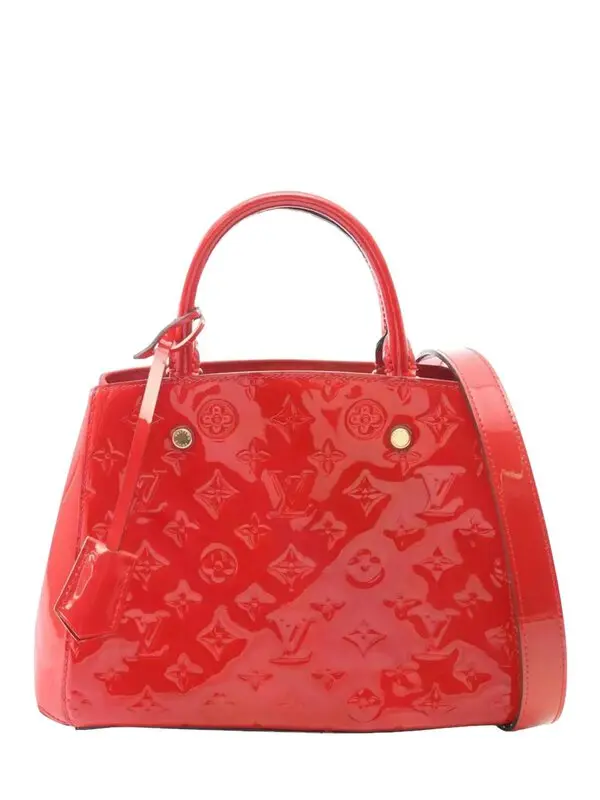 LOUIS VUITTON 2016 Monogram Vernis Montaigne Bb Satchel - Red