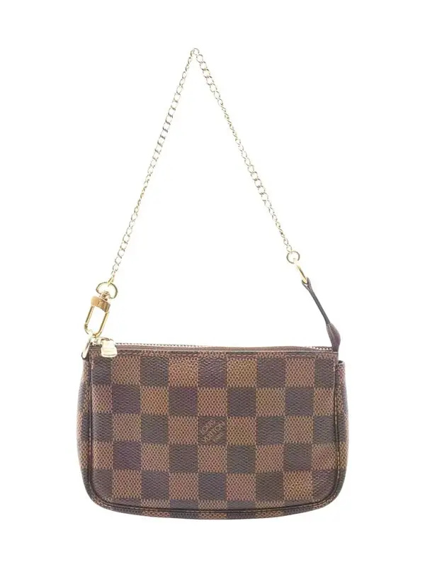 LOUIS VUITTON 2017 Damier Ebene Mini Pochette Accessoires - Brown