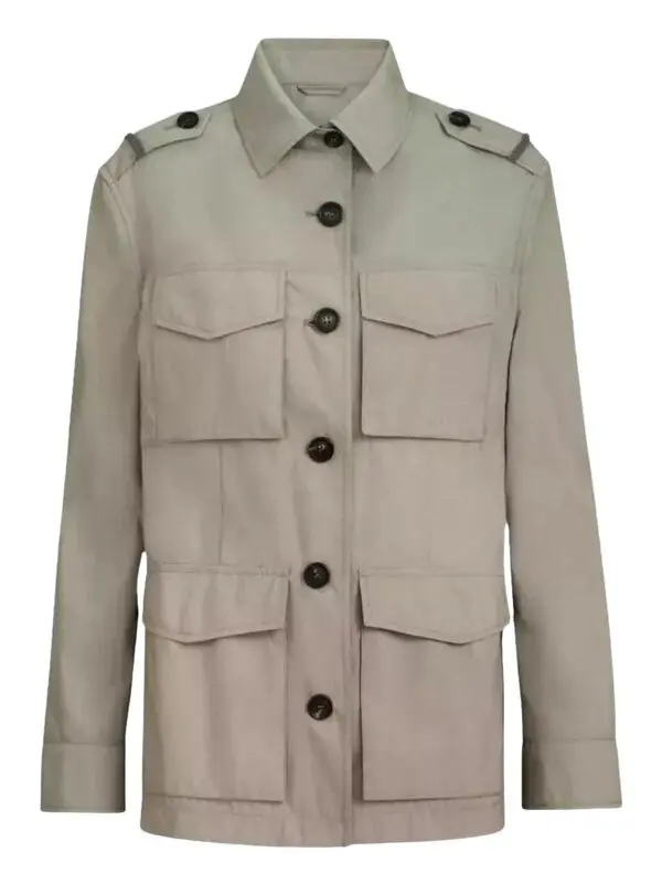 Brunello Cucinelli Buttoned Flap-pocket Jacket - Neutrals