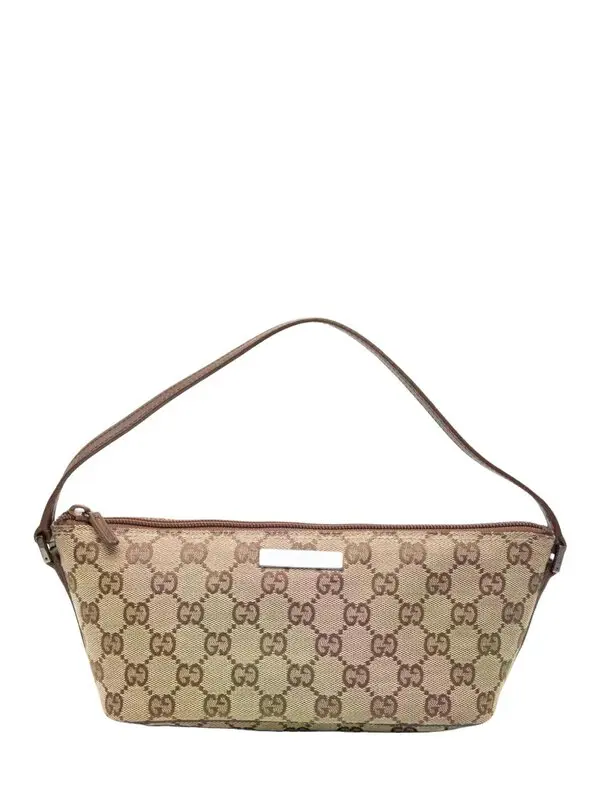 Gucci Gg Canvas Boat Shoulder Bag - Brown