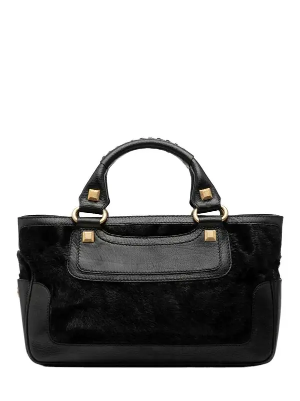 Celine 2000 Pony Hair Boogie Handbag - Black