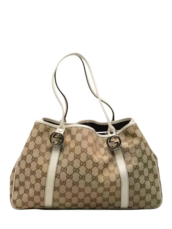 Gucci Gg Canvas Twins Tote Bag - Brown