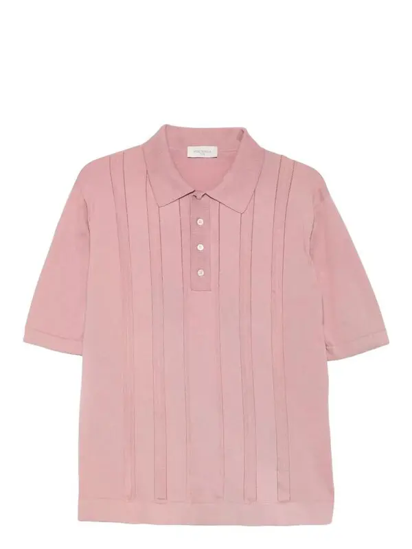 PIACENZA CASHMERE 1733 Short-sleeve Polo Shirt - Pink