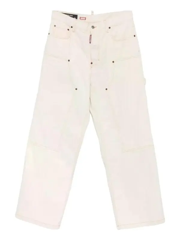 Dsquared2 Panelled Jeans With Studded Embellishments - Neutrals