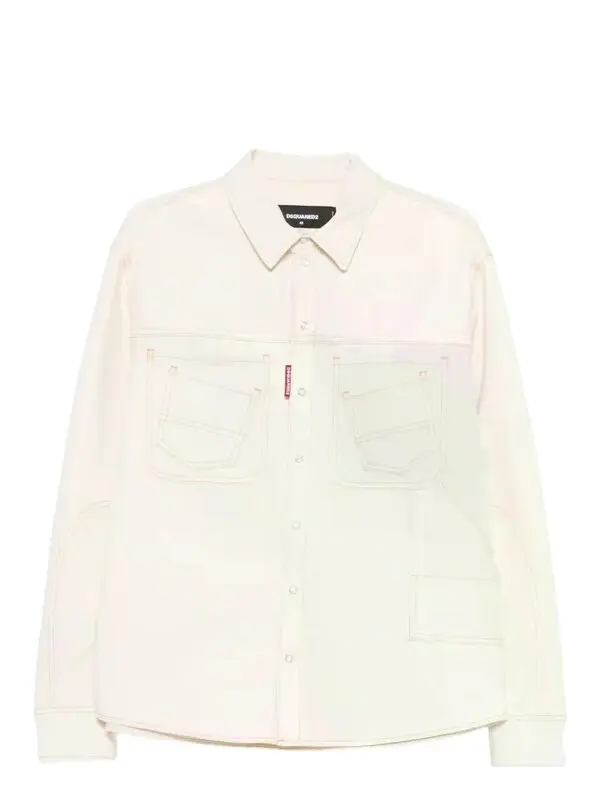 Dsquared2 Pockets Topstitch Shirt - Neutrals