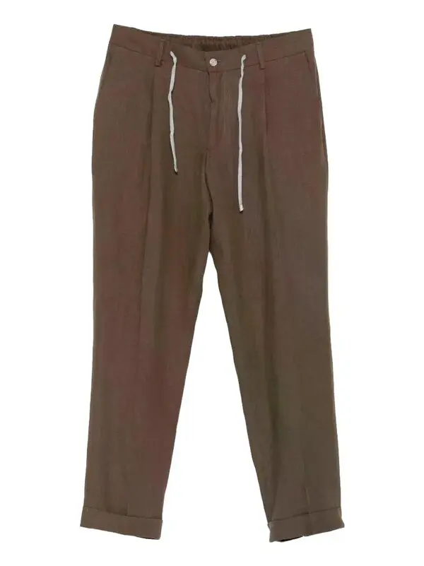 BARBA NAPOLI Drawstring Trousers - Brown