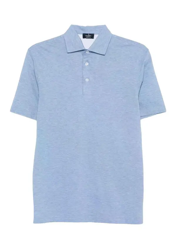 BARBA NAPOLI Buttoned Polo Shirt - Blue