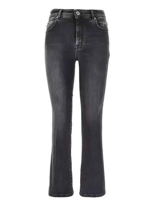 Max Mara Belt Loops Cropped Jeans - Grey